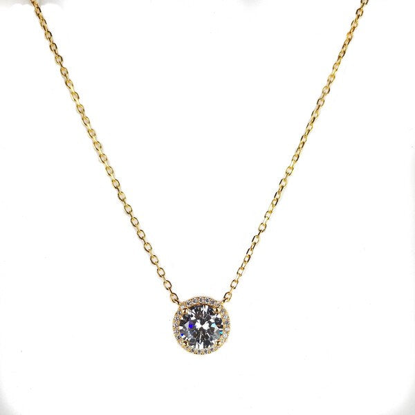 SANTO GOLD CZ NECKLACE – So Silver So Gold